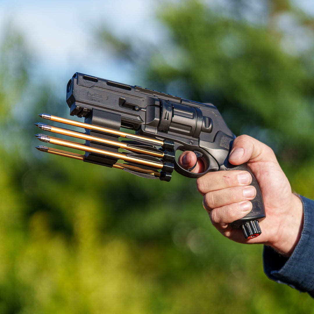 KOMBI | ARROW HOLDER | Pfeilhalter + 6 Arrows | ROT oder Schwarz | T4E – HomeDefence-24 GmbH