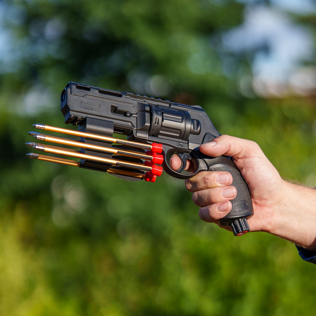 KOMBI | ARROW HOLDER | Pfeilhalter + 6 Arrows | ROT oder Schwarz | T4E – HomeDefence-24 GmbH