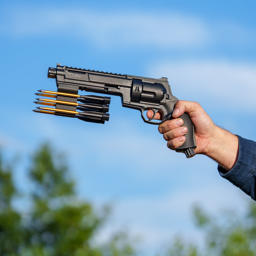 KOMBI | ARROW HOLDER Cal.68 | Pfeilhalter + 6 Arrows | Schwarz | T4E H – HomeDefence-24 GmbH